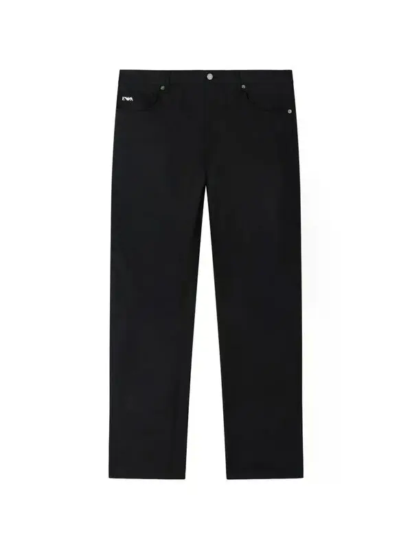 Emporio Armani J76 Five-pocket Cotton Trousers - Black