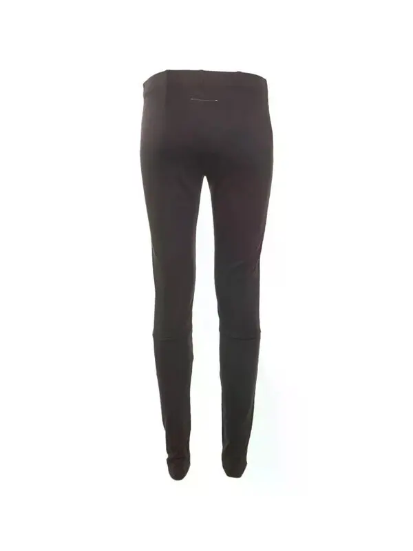 MAISON MARGIELA Leather Paneled Knit Trousers