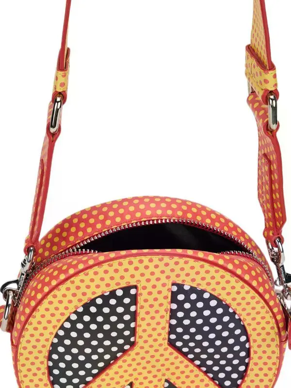 Moschino Polka-dot Peace-sign Belt Bag - Yellow