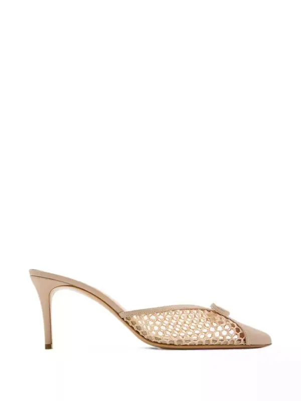 ANDREA WAZEN Kris Net Bow-detail Mesh Mules