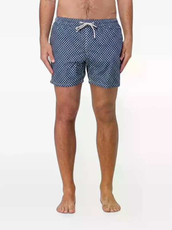 MC2 SAINT BARTH Fish Print Drawstring Swim Shorts
