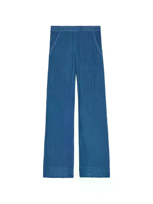 Lisa Marie Fernandez Cobalt Gauze Wide-leg Trousers - Blue