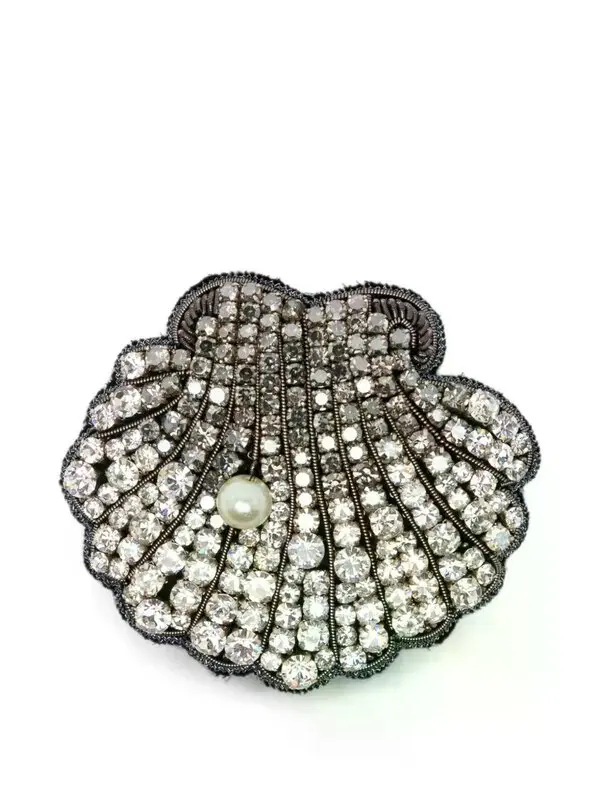 Dice Kayek Crystal-embellished Brooch - Silver