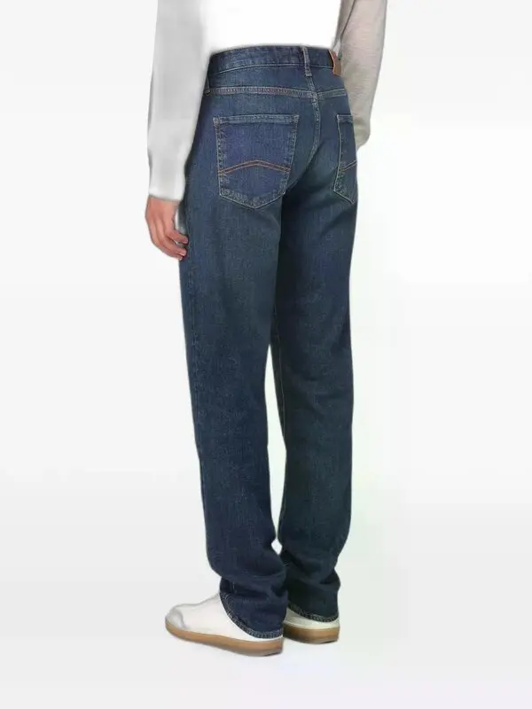 Armani Exchange Logo-patch Straight-leg Jeans