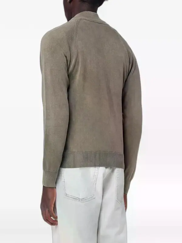 BLAUER. Cotton Zip-up Cardigan