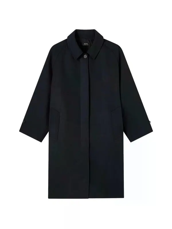 A.p.c. Single-breasted Mac Coat - Blue