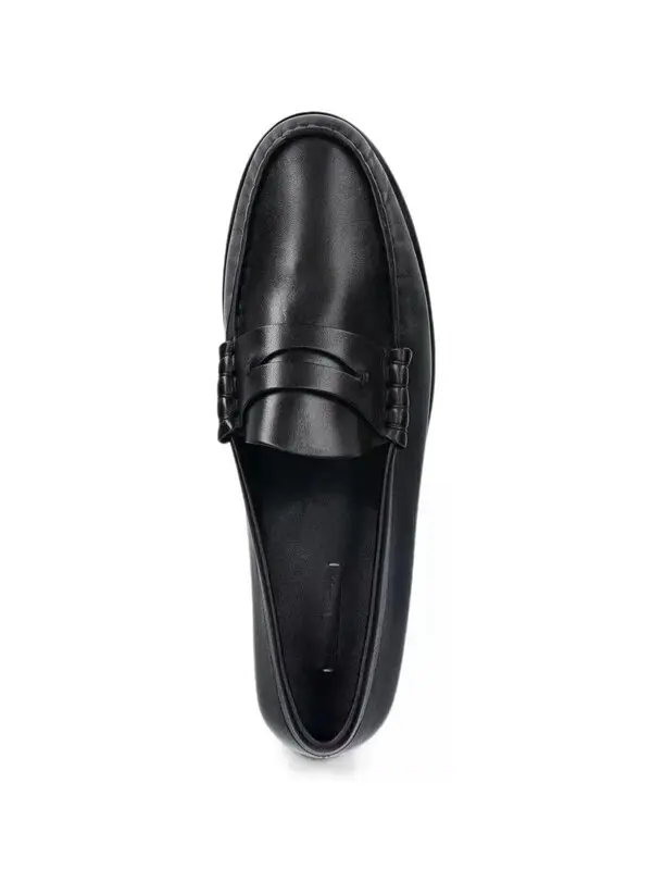 Max Mara Logo-plaque Leather Loafers