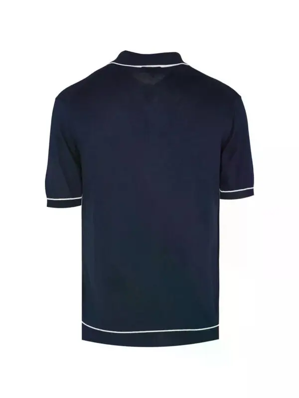 TOMBOLINI Ribbed-knit Tipped Polo Shirt
