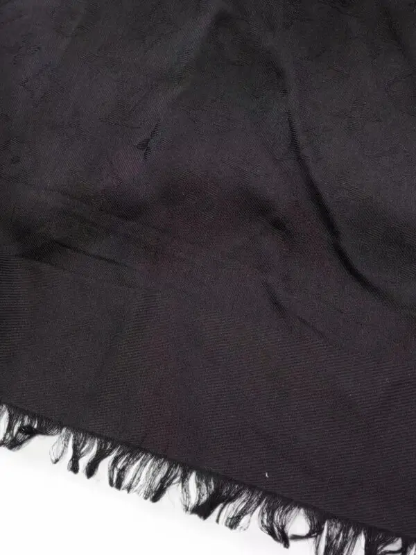LOUIS VUITTON 2010s Monogram Fringed Shawl