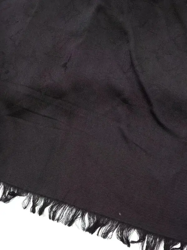 LOUIS VUITTON 2010s Monogram Fringed Shawl