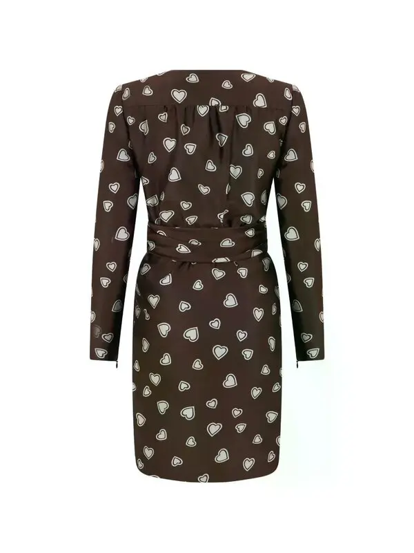 Moschino Heart-print Double-breasted Mini Dress
