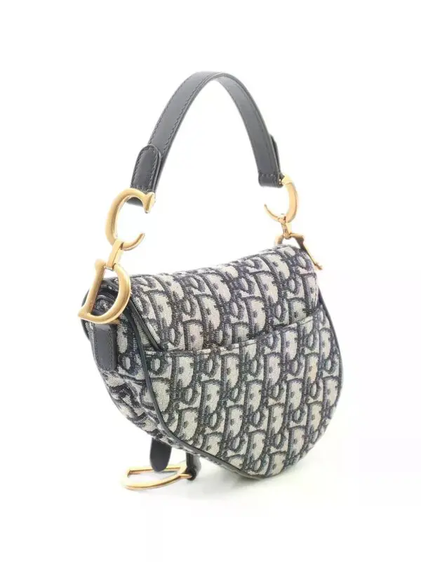 Dior Oblique Jacquard Saddle Handbag
