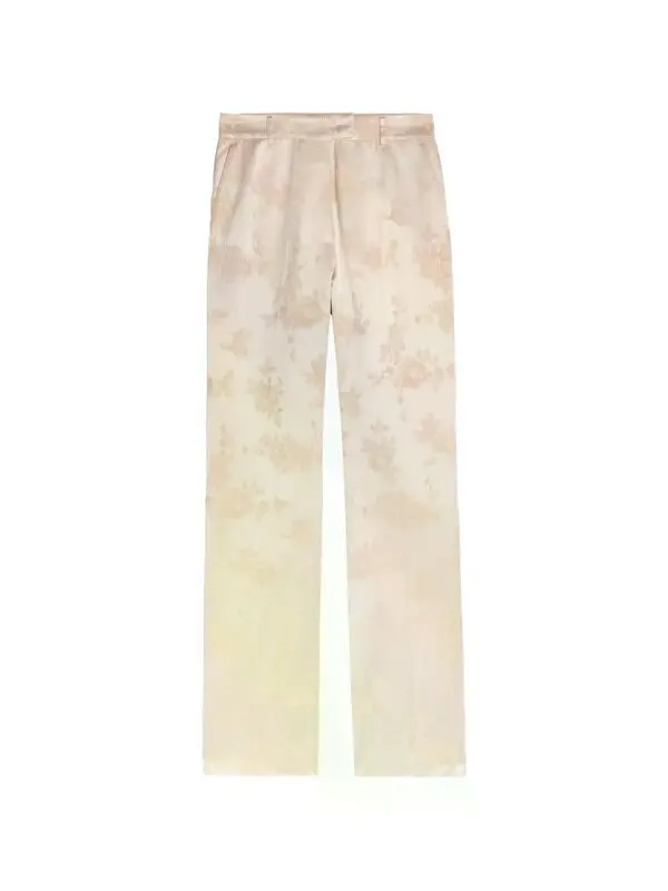 GANNI Jacquard Floral Trousers - Neutrals