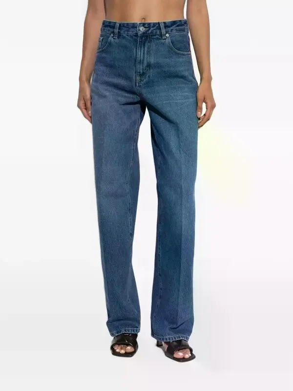 Victoria Beckham Pressed-crease Straight-leg Jeans