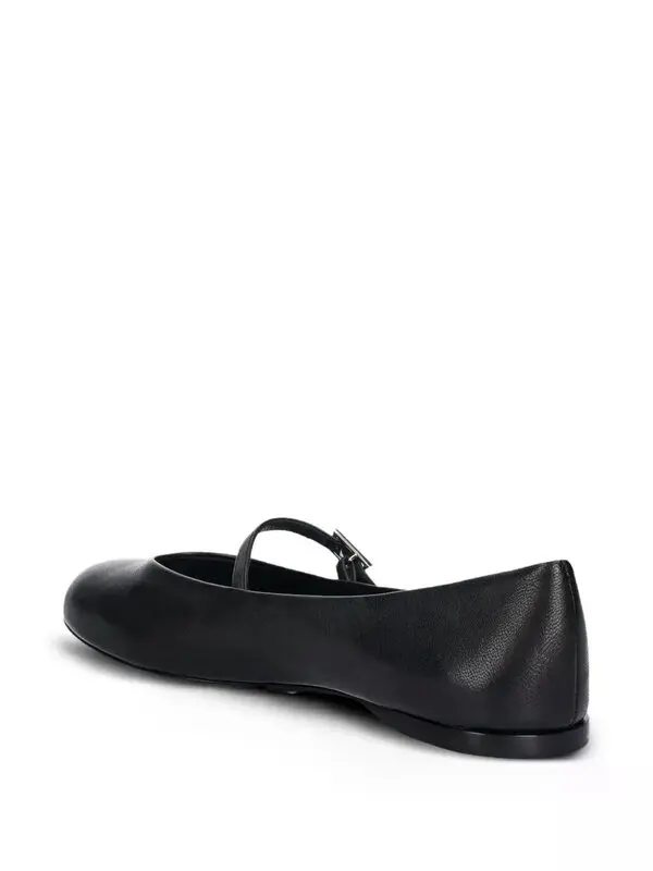 Max Mara Buckle-strap Leather Ballet Flats