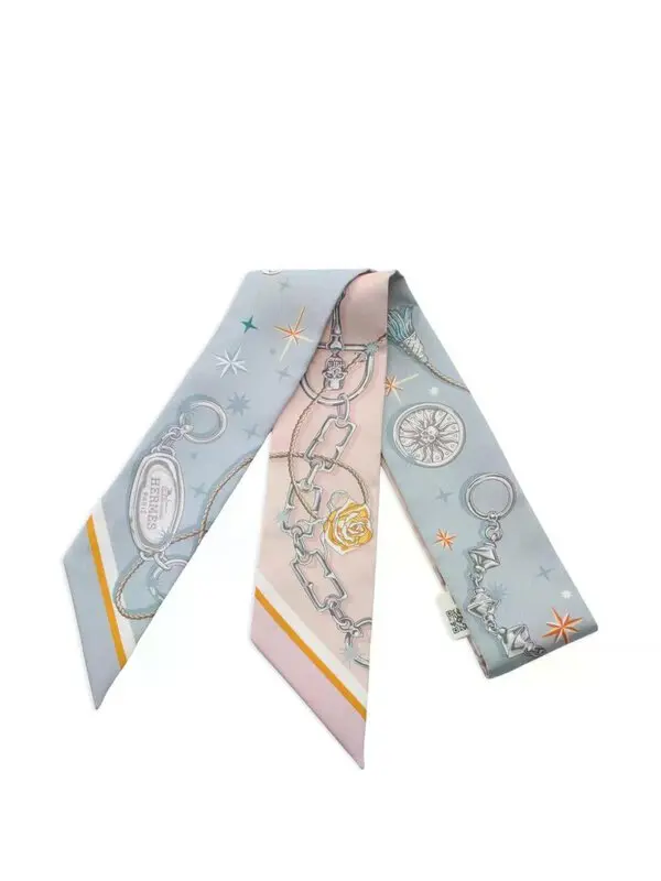Hermès 2020s C'est La Fête Scarf - Blue