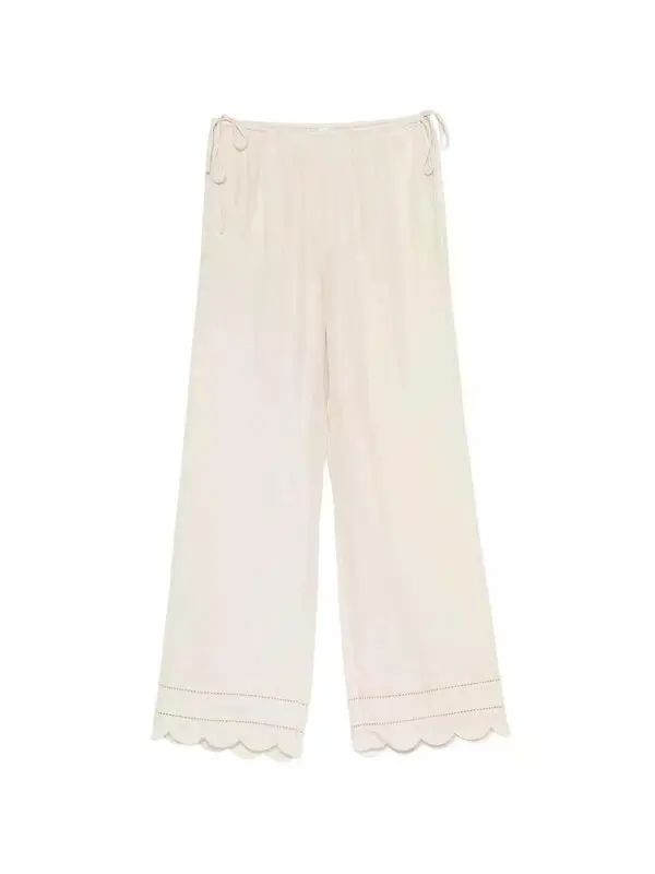 THE GARMENT Darling Scalloped-edge Side-tie Trousers