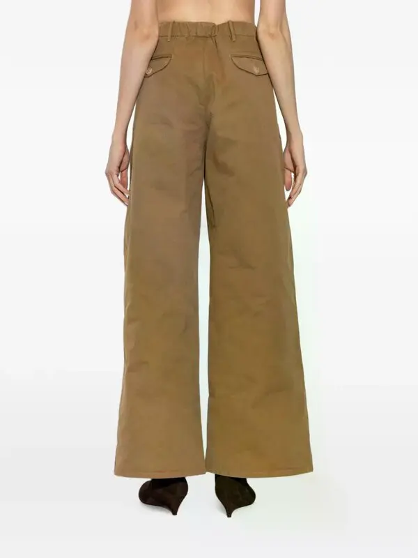JIL SANDER Pleated Cotton Trousers