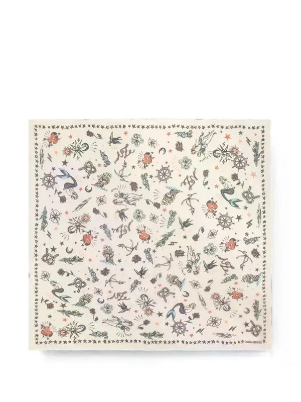 Zadig&Voltaire Kerry Tattoo Scarf 135