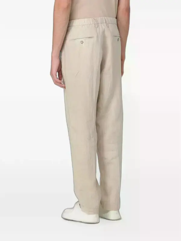 RE-HASH Pleat-detail Linen Trousers