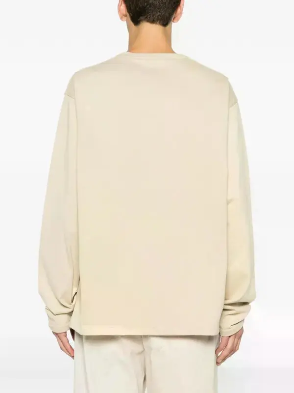 LEMAIRE Crew Neck Long Sleeve Sweatshirt - Neutrals