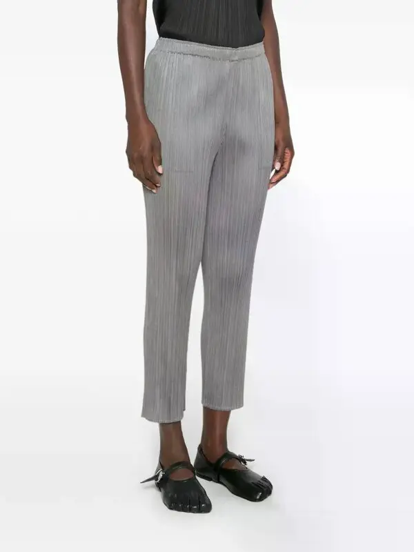 Issey Miyake Cropped Pleated Trousers