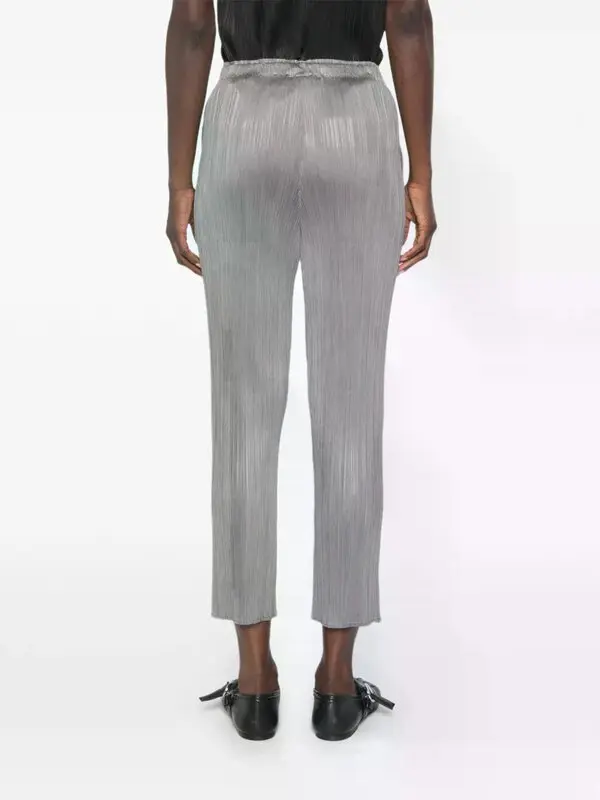 Issey Miyake Cropped Pleated Trousers