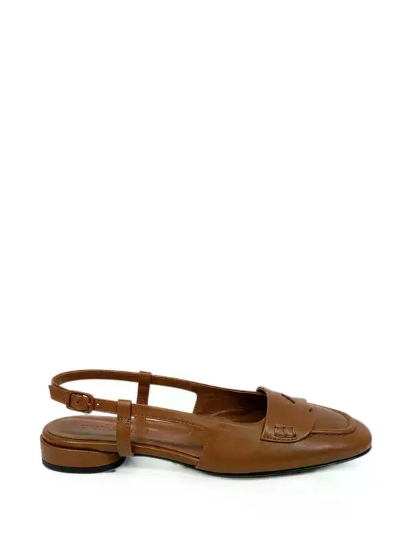 POMME D´OR Slingback Loafer Pumps - Brown