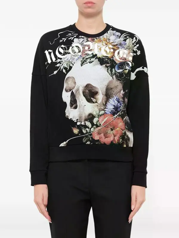 Alexander McQueen Dutch Masters Skull-print Sweatshirt - Black