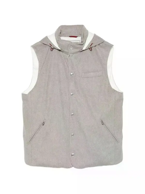 Brunello Cucinelli Hooded Gilet - Grey