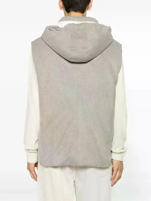 Brunello Cucinelli Hooded Gilet - Grey
