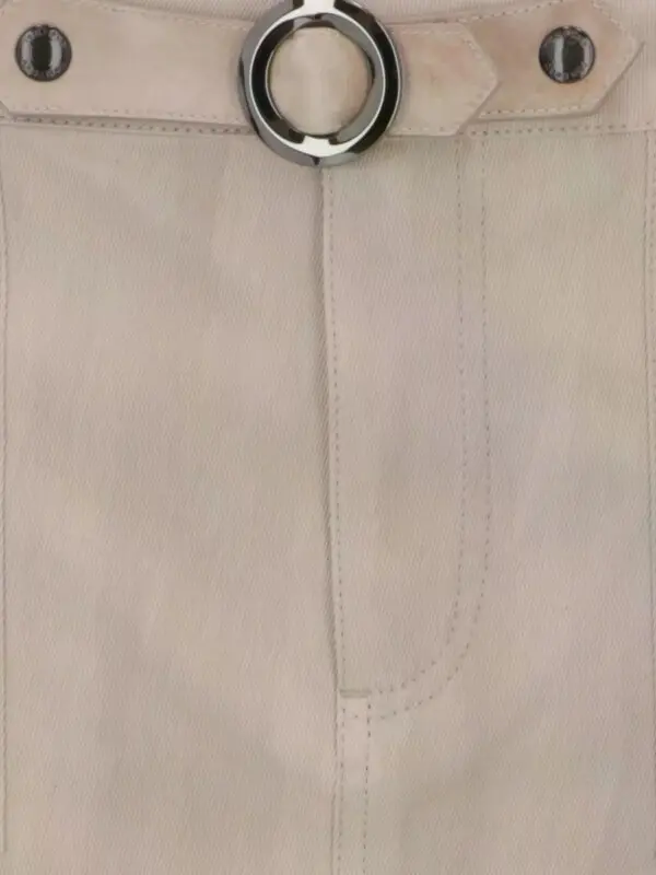 TOM FORD Belted Ribbed-panel Midi Skirt