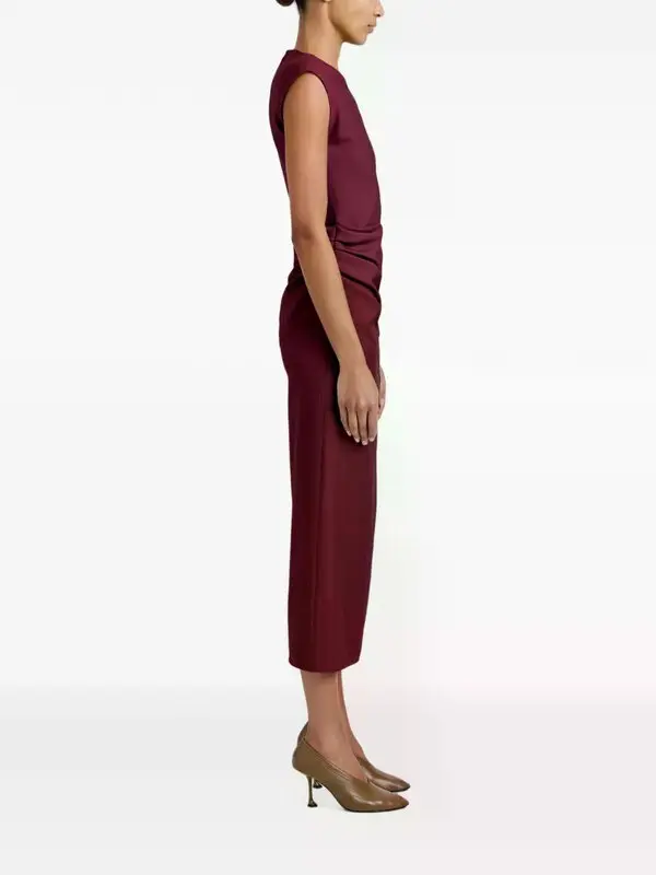 Proenza Schouler Katia Dress In Wool Gabardine - Red