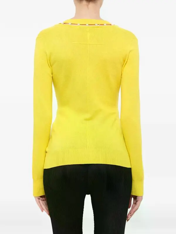 Givenchy Pearl Embellished V-neck Top