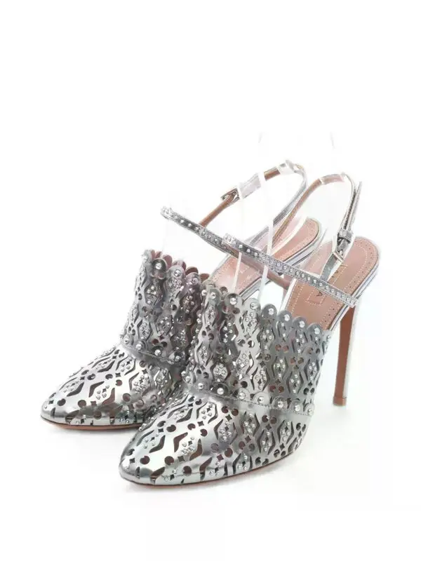 Alaïa Calf Leather Studded Slingback Sandals