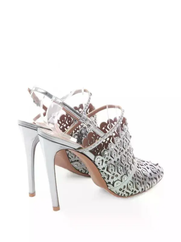 Alaïa Calf Leather Studded Slingback Sandals