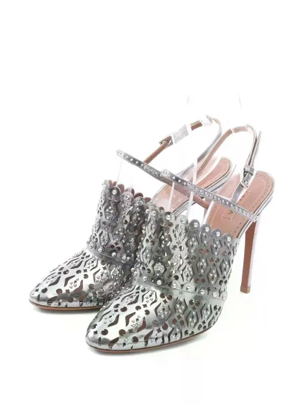 Alaïa Calf Leather Studded Slingback Sandals