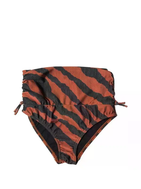MULLER OF YOSHIOKUBO Zebra Print Bikini Bottoms - Brown
