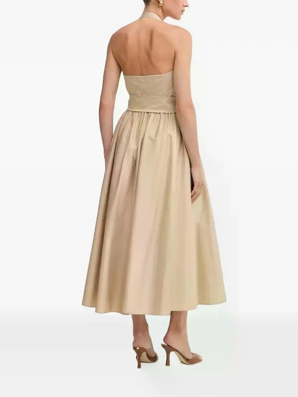 FRACOMINA Belted Halterneck Midi Dress