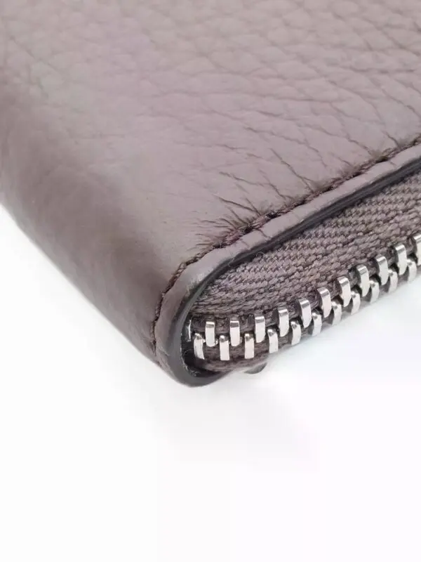 MAISON MARGIELA 2010s L-shaped Zipper Coin Purse - Brown