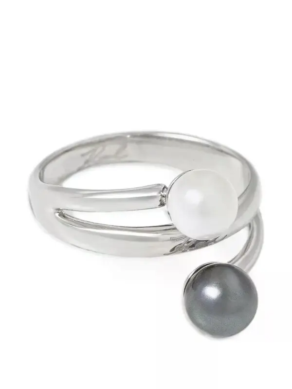 Karl Lagerfeld Faux-pearl Open-band Ring
