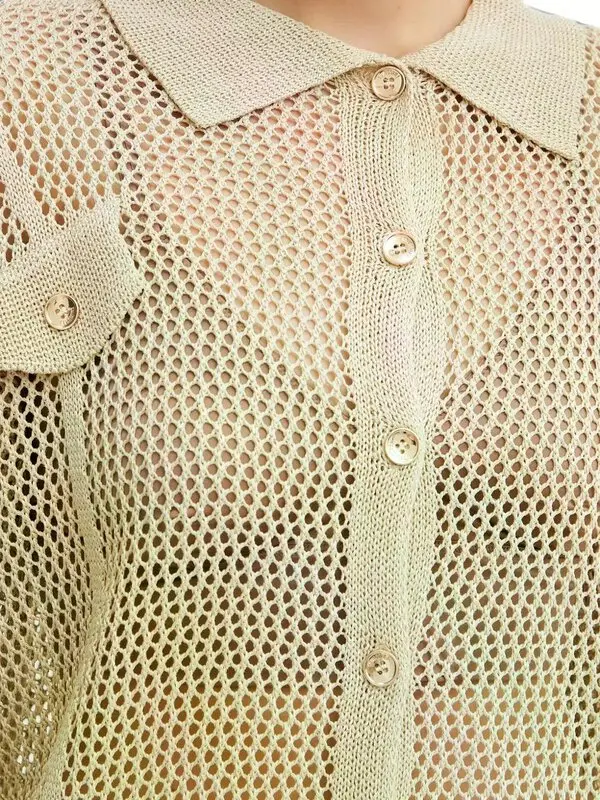 FRACOMINA Open-knit Button-up Cardigan