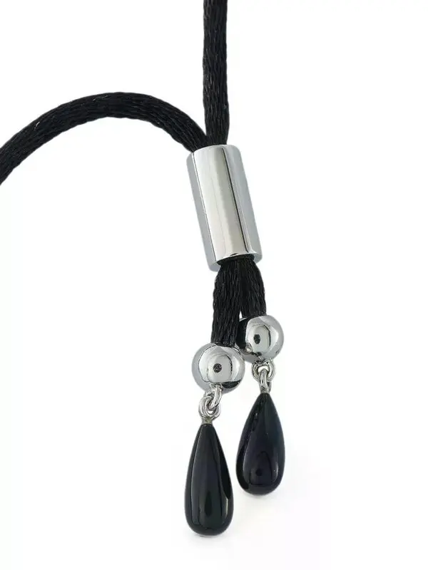 Cartier Panthère Diamond And Onyx Necklace In 18k White Gold