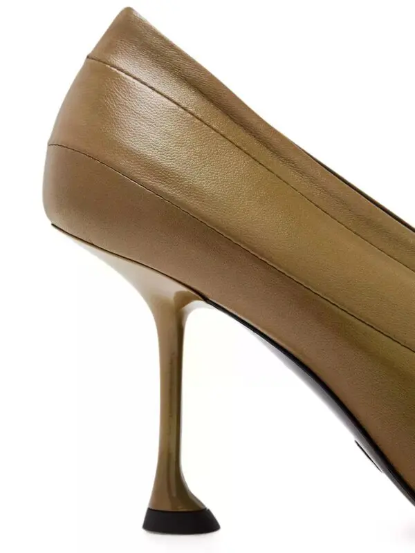 Proenza Schouler Ash Paneled Leather Pumps - Brown