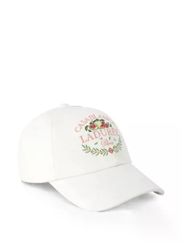 Casablanca X Ladurée Embroidered Baseball Cap - White