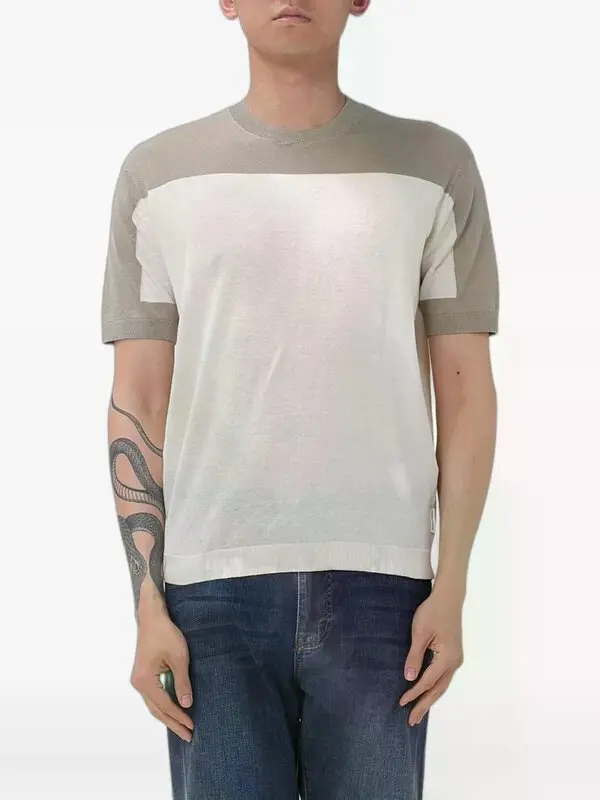 Emporio Armani Two-tone Short-sleeve T-shirt - Neutrals