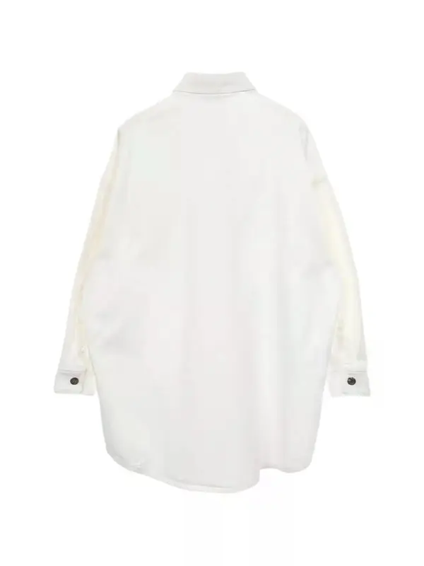 Prada Cotton Button-up Shirt With Logo Plaque