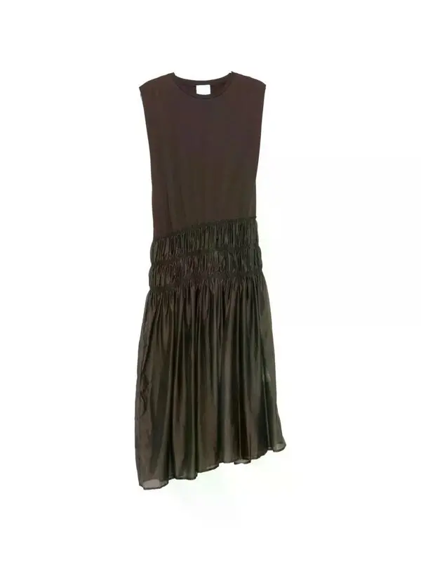 Sú Smocked-waist Sleeveless Maxi Dress - Brown