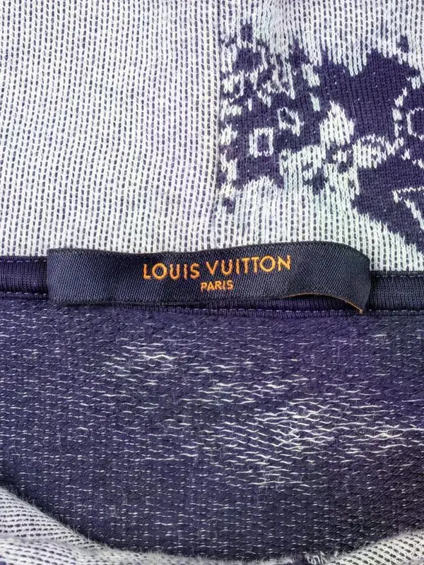 LOUIS VUITTON Monogram Bandana Print Short Sleeve Hoodie - Blue