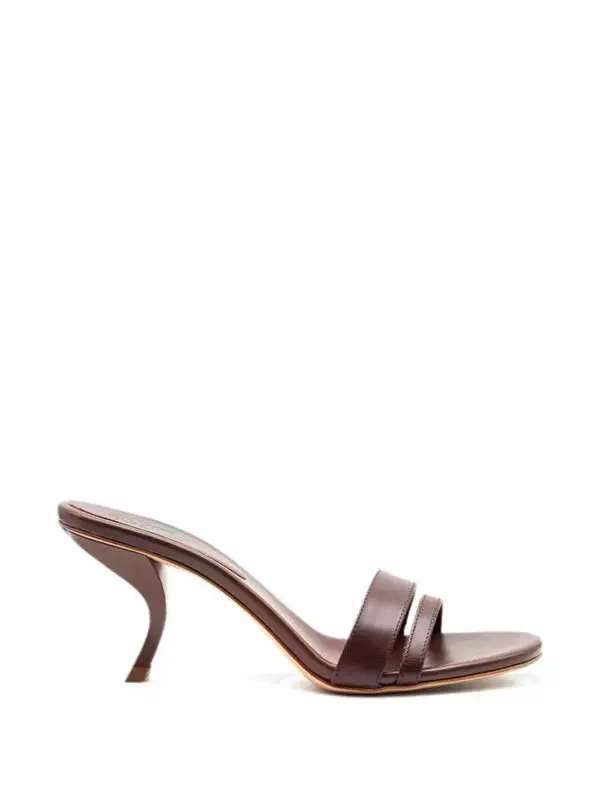 GIABORGHINI Double-strap Square-toe Sandals - Brown